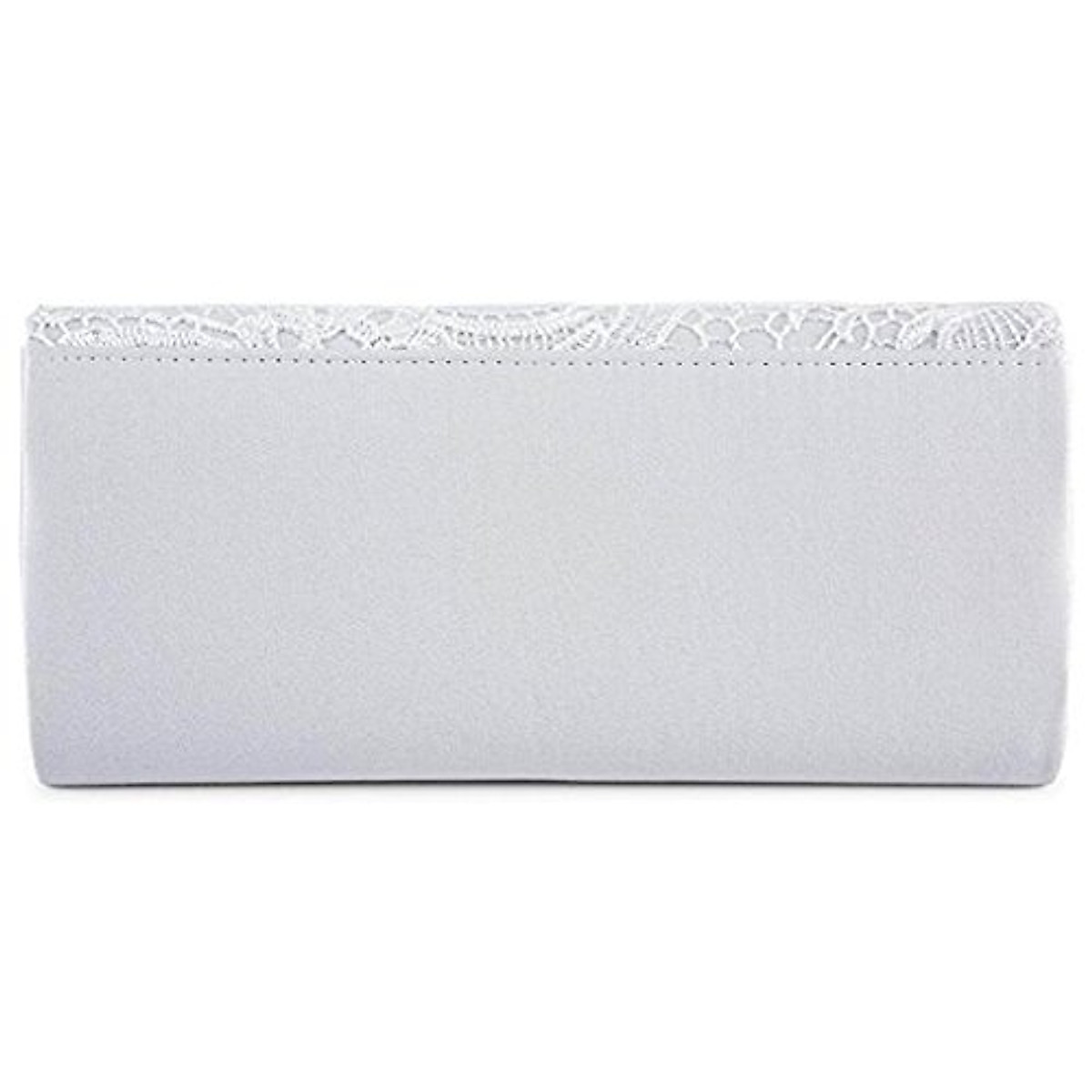 U-Story Women's Elegant Floral Lace Evening Party Clutch Bags Bridal Wedding Purse Handbag (White)