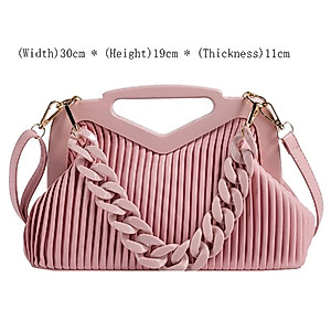 TBIIEXFL Handbag Women Inverted Triangle Handle Leather Hand Pouch Crossbody Bags Women Tote Bag Lady Satchel (Color : D, Size : 1)
