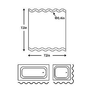 SUMGAR Blue Ocean Shower Curtain for Bathroom Coastal Beach Decoration Teal Sea Turtle Curtain Set with Hooks, 72 x 72 inch