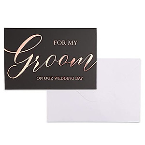 Wedding Vow Books, His and Hers Booklets with Envelopes, Rose Gold Foil (30 Pages Each)