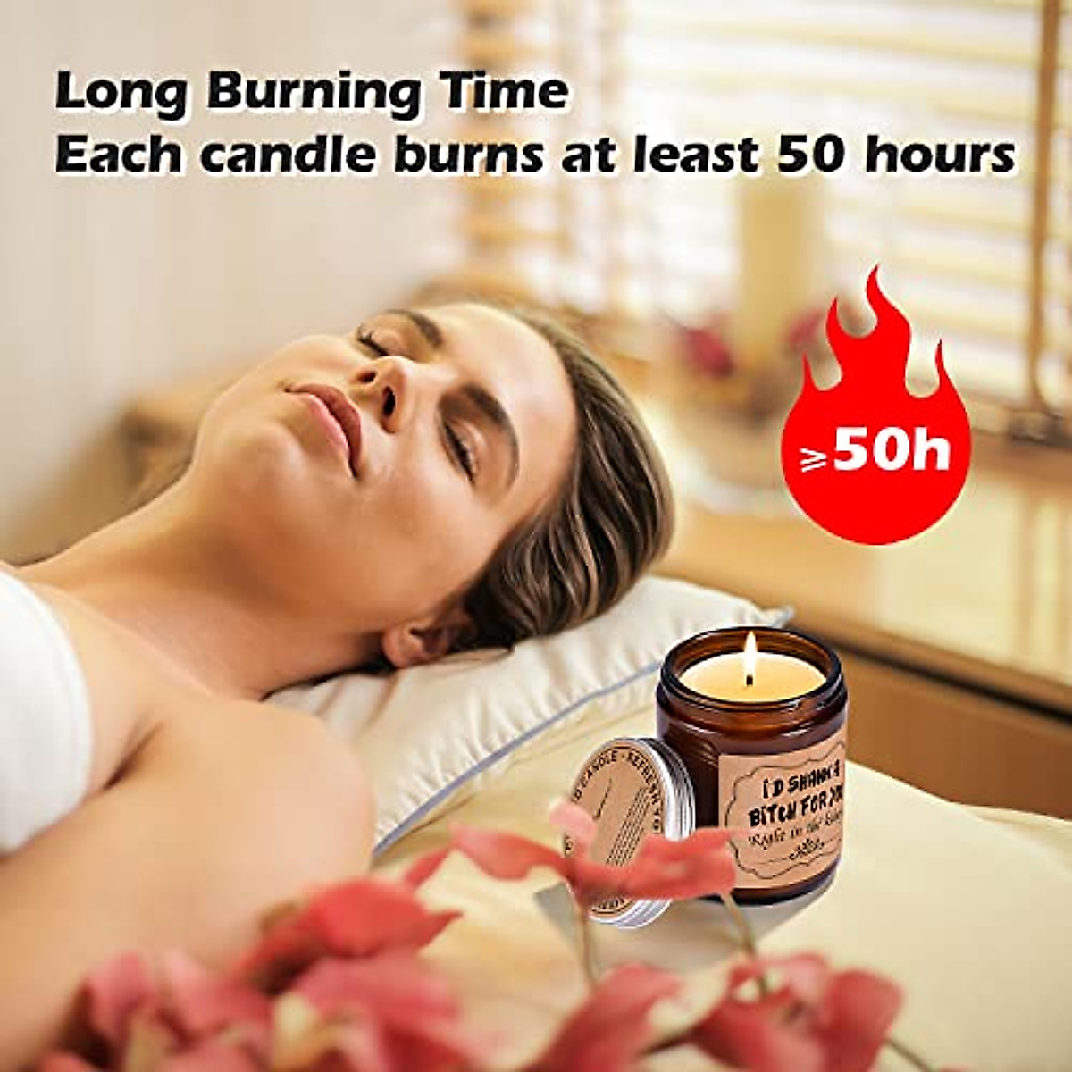 Cinque Lavender Scented Candle Gifts for Women Funny Friendship Gift for Best Friend BFF Bestie Sister Coworker Unique Birthday Christmas Thanksgiving Present for MOM Female Girl Her