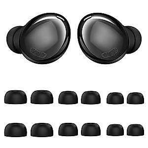 ROLEES Ear Tips for Galaxy Buds Pro, 6 Pairs Double Flange Silicone Eartips Earbuds Earplug Replacement Accessories Compatible with Samsung Galaxy Bus Pro S/M/L Size (Black)