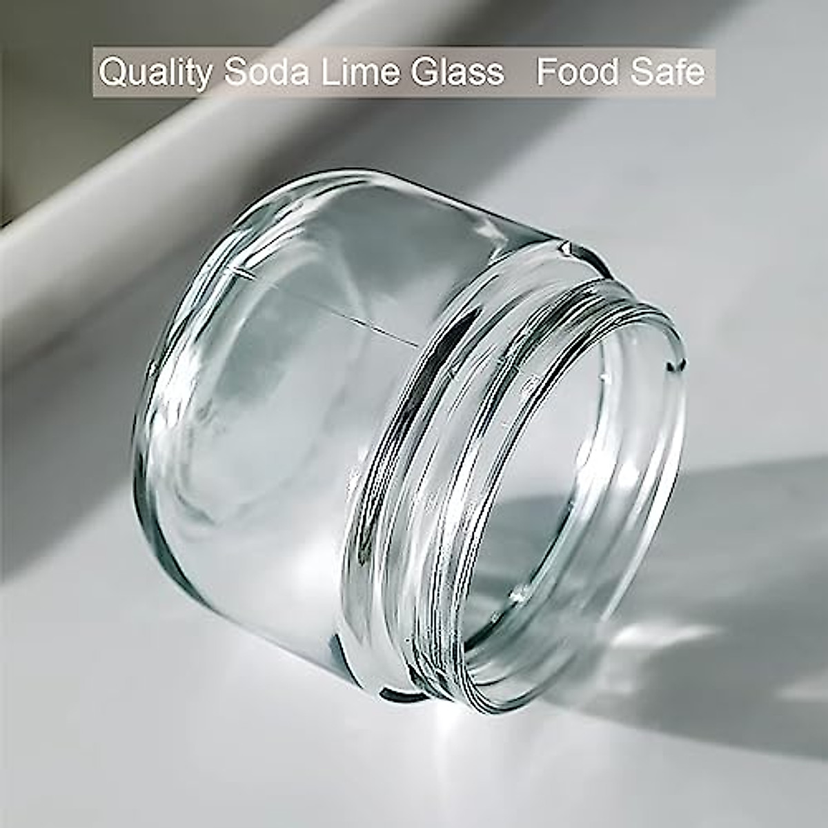 Overnight Oat Jars Containers with Screw Lid Airtight, Salad Dressing,Chia Pudding,Sugar Cane Cubes. Yogurt Storage Containers, Condiment Spice canisters