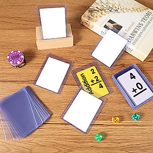 Chinco 400 Pieces Card Sleeve Hard Plastic Card Protector Card Holder for Trading Card, Baseball Card, Football Card, Sport Card, Card Photo Card, 3 x 4 Inches (Clear)