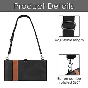 Linkidea Pocket Knife Display Bag, Tactical Knives Roll Bag, Folding Small Knife Storage Pouch, Camping Knife Organizer Carrying Bag with 18 Slots