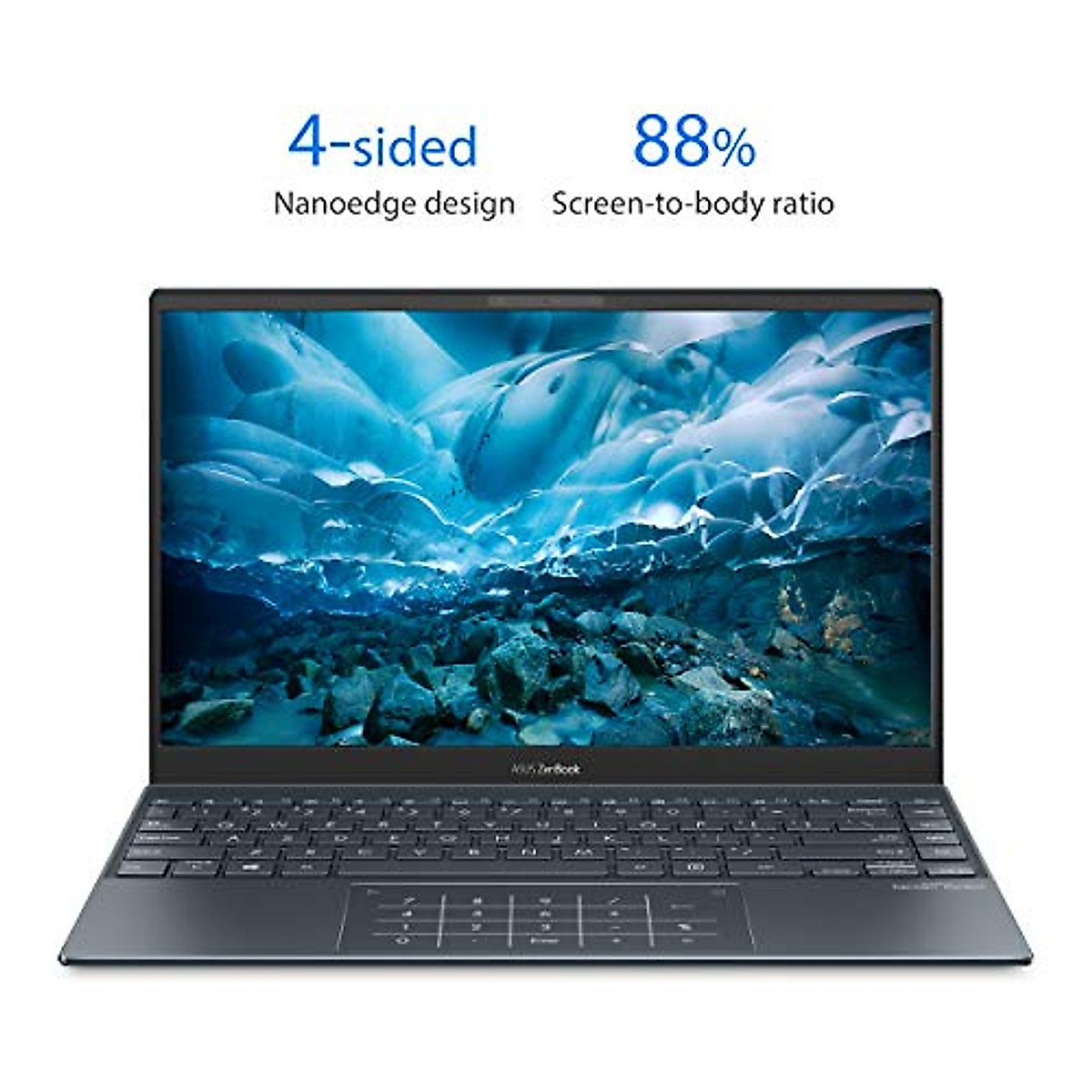 ASUS ZenBook 13 Ultra-Slim Laptop, 13.3” FHD NanoEdge Bezel Display, Intel Core i7-1165G7, 16GB LPDDR4X RAM, 1TB PCIe SSD, NumberPad, Thunderbolt 4, Wi-Fi 6, Windows 10 Home, Pine Grey, UX325EA-AH77