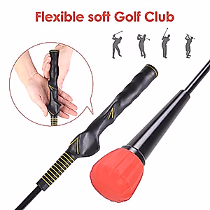 Golf Swing Trainer Aid, Golf Training Stick, Improve Swing Speed and Develops Lag, With 6 Adjustable Power Levels Control, for More Power to Hit Every Club Further, Corrective Grip Right-handed (42)