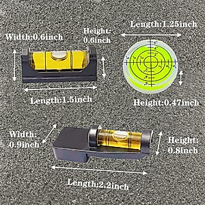 ZUJHPYMI 3Pcs Magnetic Bubble Spirit Levels Set Magnet Scope Level Measuring Tools