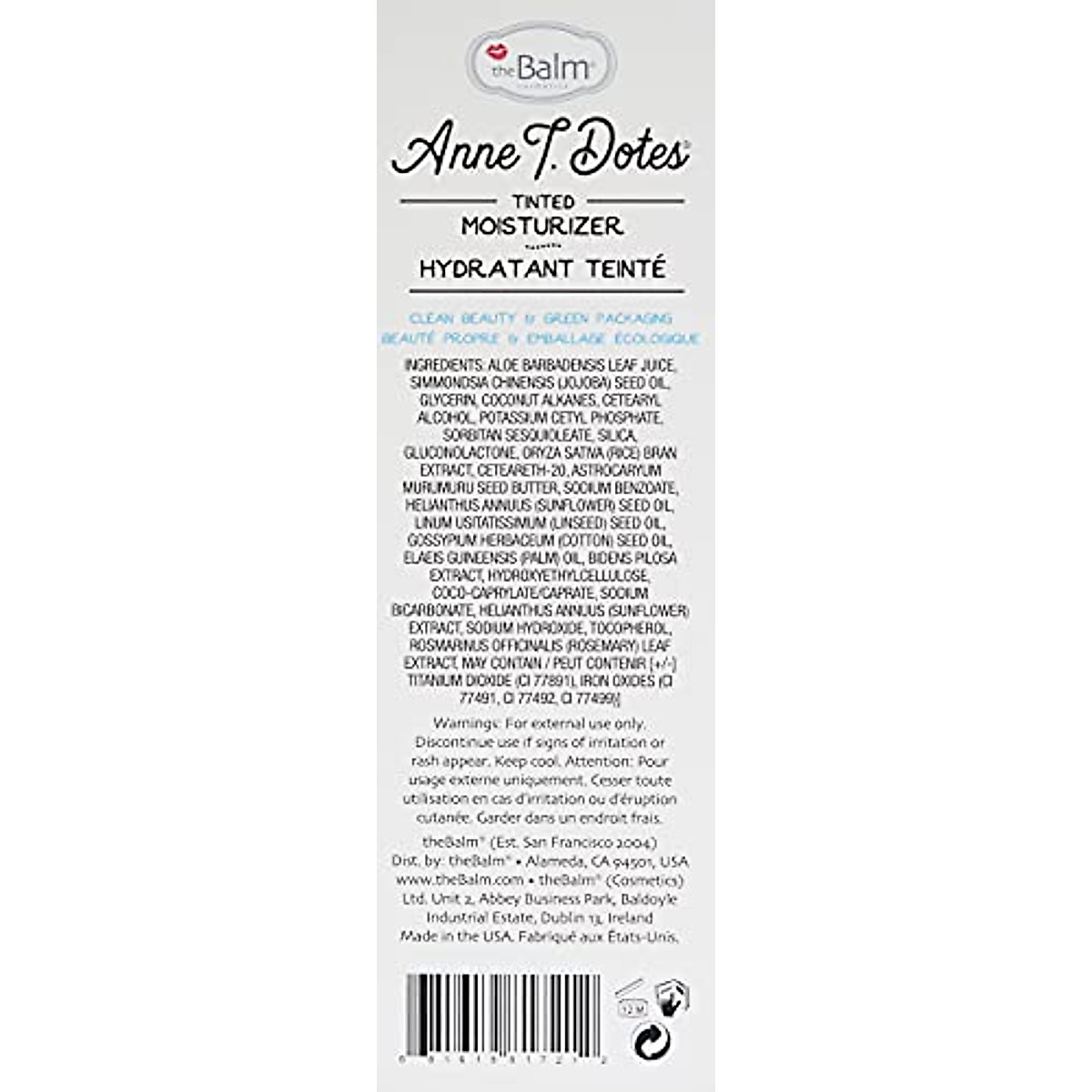 theBalm Anne T. Dotes Tinted Moisturizer, 30 (For Medium to Tan Skin), 1 fl. oz.