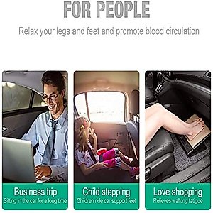 VUE Adjustable Footrest, Upgrade Ergonomic Footrest Max-Load 180LBS with 3 Functional Modes & Massage Office Foot Rest Under Desk for Home, Office, Car, Train