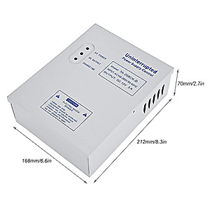 Power Supply Box, 110 to 240VAC to 12VDC Door Access Control System Switching Power Supply Box Security System UPS Variable Frequency Power Supply Box