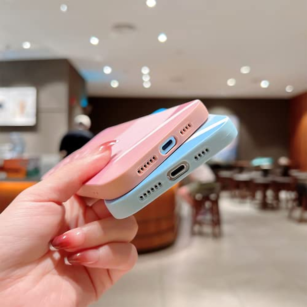YKCZL Compatible with iPhone 12 Pro Case 6.1 Inch, Cute Painted Art Full Camera Lens Protective Slim Soft Shockproof Phone Case for Women Girl-Pink