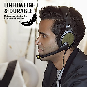 DROP + Sennheiser PC38X Gaming Headset — Noise-Cancelling Microphone with Over-Ear Open-Back Design, Velour Earpads, Compatible with PC, Gaming Consoles, and Mobile Devices, Black (Renewed)