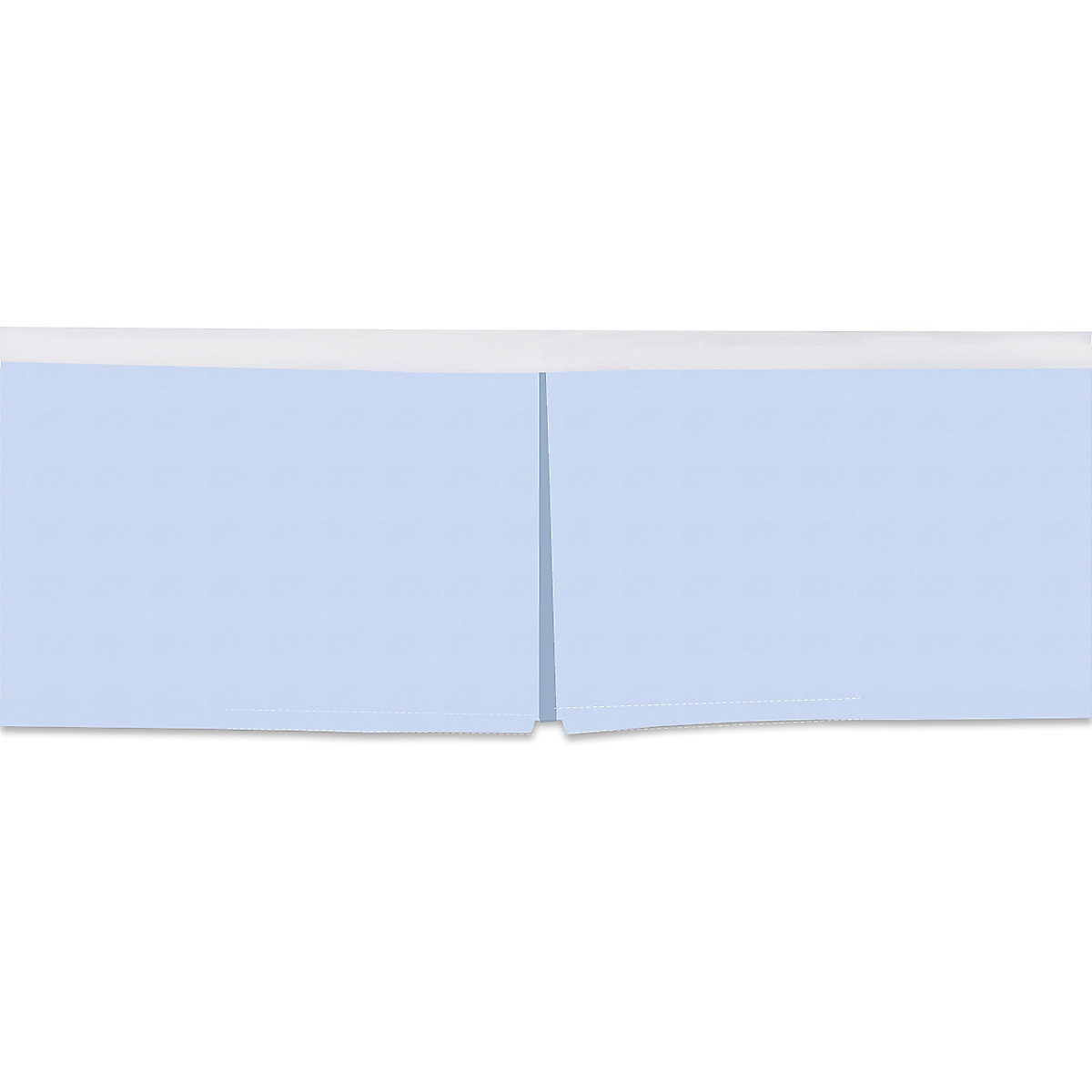 Bacati Solid Crib/Toddler Bed Skirt Dust Ruffle, Blue, 13 inches Drop