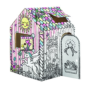 Bankers Box at Play Unicorn Playhouse, Cardboard Playhouse and Craft Activity for Kids