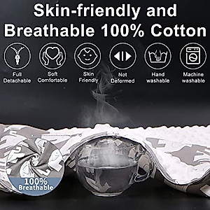 Mamibaby Baby Lounger, Ultra Soft 100% Cotton & Breathable Fiberfill Newborn Lounger, Portable Adjustable Infant Floor Seat for Travel, Newborn Must Have Essentials Baby Registry Search(Elephant)