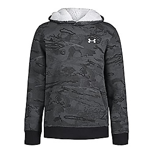 Under Armour boys Outdoor Hoodie, Large Front Pocket, Quick-drying & Lightweight Hooded Sweatshirt, Pitch Gray/Charcoal, Medium US