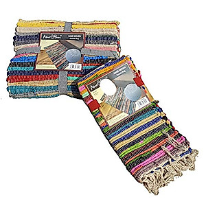 About Home Handwoven Multicolored Rag Rug for Living Room, Kitchen Floor 20"x 32"
