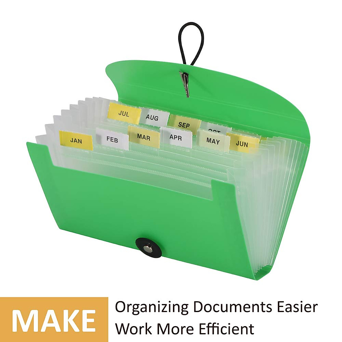 SEEKIND Expanding File Folders 4 Pack, 7.1"4.2" Receipt Organizer Folder Accordion Folder Document with 13 Pocket for Office,Cards,Tickets-Water Resistant