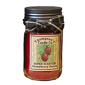 Thompson's Candle Co Strawberry Patch Mason Jar Candles