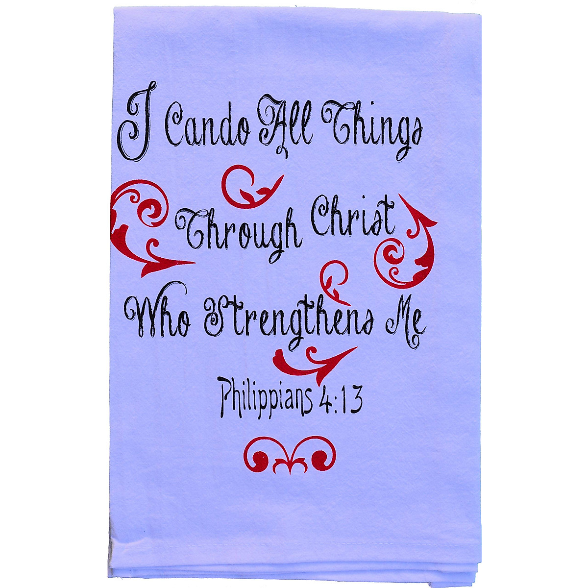 Cotton Kitchen Flour Sack Dish Towels w/Religious Quotes 5 pcs
