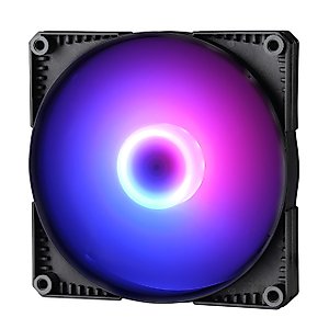 Phanteks (PH-F140SK_DRGB_PWM) SK140 DRGB PWM Fan, 140mm Fan, high Airflow Nine-Blade Design, DRGB Lighting, Rubber dampening washers - Black