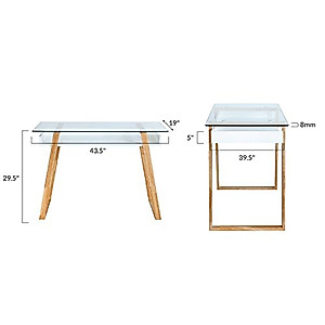 EdgeMod Segovia Glass Top Desk