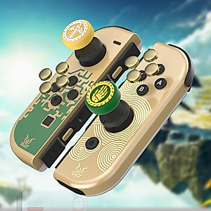 Switch Button Caps, Switch OLED Thumb Grip Caps and Switch Dpad Caps - Yellow Green
