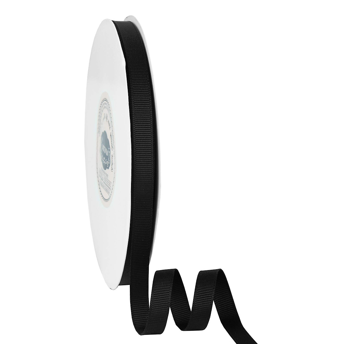 VATIN Black Grosgrain Ribbon, 3/8" x Continuous 50 Yards, Black Polyester Grosgrain Ribbon,Use for Bows DIY Hair Accessories, Gift Wrapping, Craft and Sewing