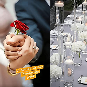 24 Pack Floating Candles 3 Inch, White Unscented Smokeless Paraffin Wax Burning Candles, for Wedding Centerpieces for Tables, Pool, and Special Occasions