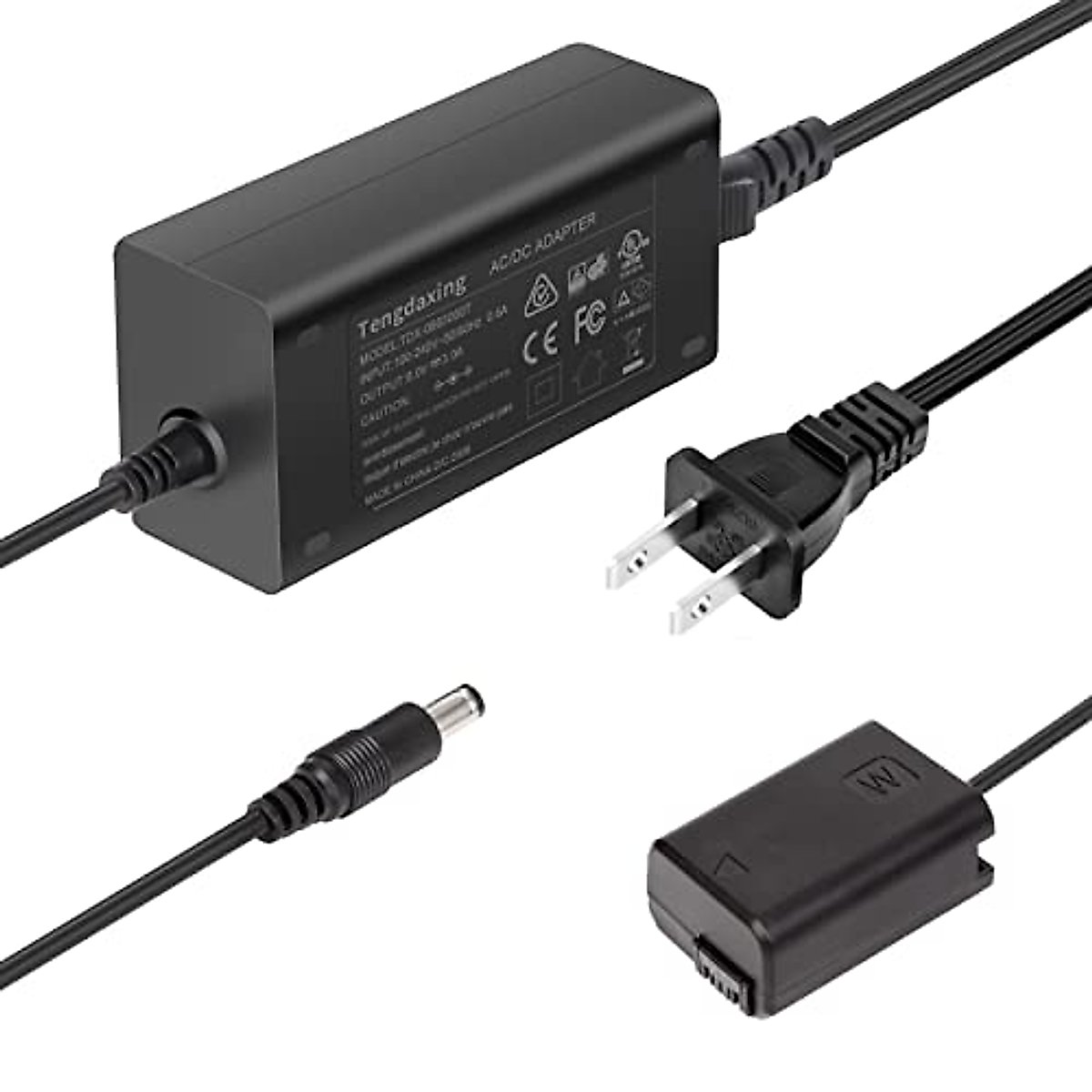 AC PW20 Continuous Power Supply Adapter NP-FW50 Dummy Battery for Sony Alpha A6000 A5000 A5100 A6100 A6300 A6400 A6500 A7 A7II A7RII A7S A7SII A7R A35 A37 A55 ZV-E10 RX10 Cameras by Tengdaxing