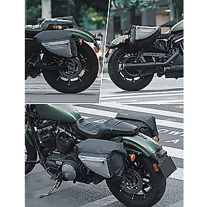 KEMIMOTO 50L Motorcycle Saddlebags with 30L Motorcycle Saddlebags