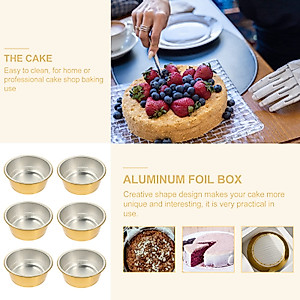 Hemoton 10pcs Boxes Foil Cake Bowls Dessert Baking Cups Disposable Foil Ramekins Disposable Ramekins Pie Tins Round Baking Pan Multi-Function Cake Container Aluminum Foil Commercial Pizza