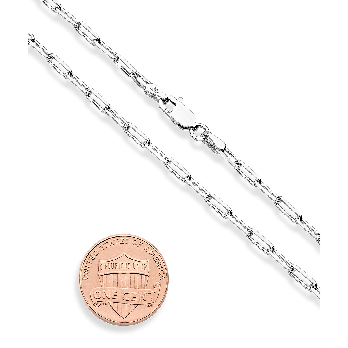 Miabella Solid 925 Sterling Silver 2.5mm Paperclip Link Chain Anklet Ankle Bracelet for Women, Made in Italy (sterling silver, 10 Inches)