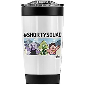 Logovision Steven Universe #Shorty Squad Stainless Steel Tumbler 20 oz Coffee Travel Mug/Cup, Vacuum Insulated & Double Wall with Leakproof Sliding Lid | Great for Hot Drinks and Cold Beverages