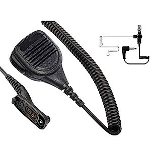V&L Speaker Mic Compatible with Motorola Radios APX4000 APX6000 APX7000 XPR6350 XPR6550 XPR7350 XPR7550（ APX 4000 6000 7000 XPR 7550 7350 6550, Noise Reduction Shoulder Microphone with 3.5mm Earpiece