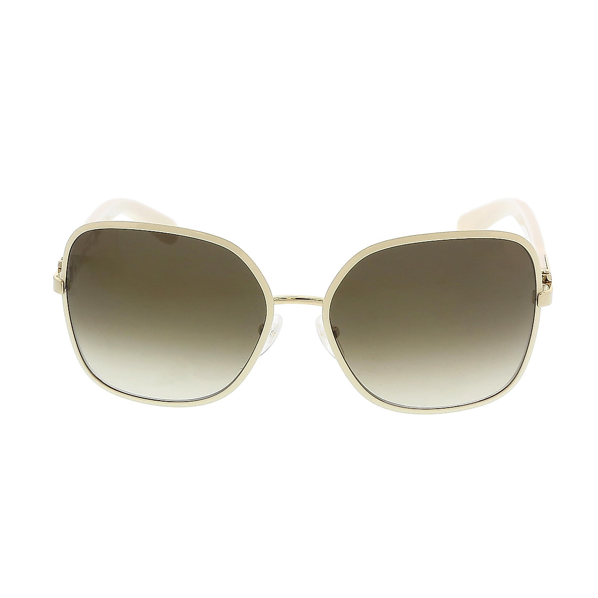 FERRAGAMO Women's Buckle Sunglasses, Ivory/Brown, 59