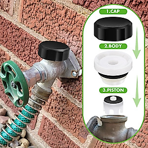 Cinnvoice 2 Set Vacuum Breaker Kit Replacement Valves Compatible with Vacvbkx1b Black Replacement Fit Traditional Anti Siphon Frost free Sillcock Valves Vacuum Breaker Outside Faucet Repair Kit