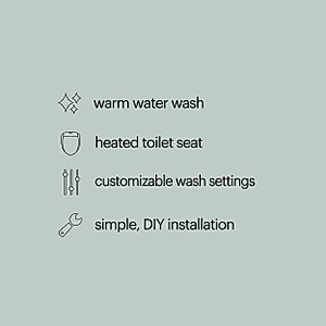 Brondell LT89 Swash Electronic Bidet Toilet Seat for Round Toilets & SWF44 Swash Bidet Filter Bundle