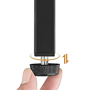 Yaheetech Nightstand with 2 Drawers and Open Shelf, Bedside Table Bedside Cupboard with Adjustable Feet, Wooden Bedside Cabinet Sofa Side Table End Table for Bedroom/Small Space, Gray