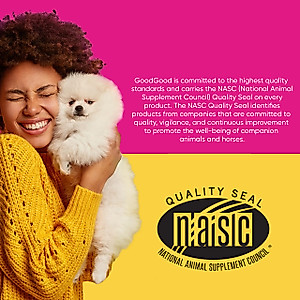 GoodGood Hip + Joint Dog Supplements; Supports Healthy Hips and Joints, Flexibility, and Mobility; Chewable Soft Treats with Glucosamine, MSM, and Turmeric; Probiotics; 90 Natural Flavor Chews