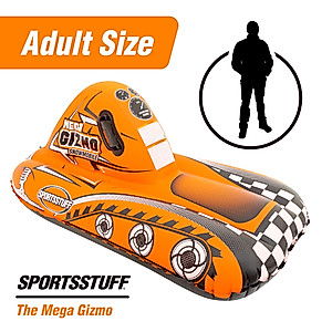 SportsStuff Mega Gizmo Adult Inflatable Snow Tube Sled , Black