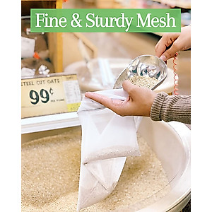 purifyou DUAL Purpose Reusable Produce and Grocery Bags, Set of 9 SEE THROUGH Mesh with Handles & Washable Produce Mesh Set of 9 Grocery with Drawstring, Large Foldable Shopping Bags Premium Bundle