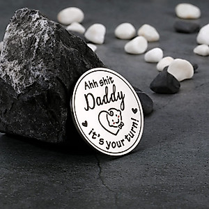 New Baby Gift for Mom Dad Decision Coins Funny New Parents Pregnancy Gift for First Time Daddy Mummy to be Christmas Stocking Stuffers Birthday Baby Shower Father's Mother's Day Coin for Husband Wife