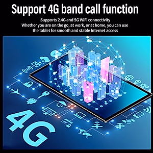 DAUZ 10.1 Inch FHD Tablet, 8 Core CPU 100-240V 5.0 Tablet 7000mAh 4G Network for Business (US Plug)