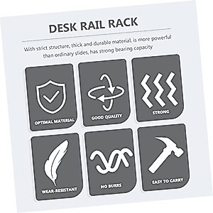 3 Pairs Keyboard Rails Desk Rail Rack Drawer- Design Rack Keyboard Slide Out Tray Cabinet Slides Computer Stand Practical Keyboard Stand Under The Stage Office Steel Cupboard