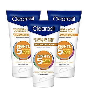 Clearasil Ultra 5in1 Exfoliating Wash, 6.78 oz. (Pack of 3)