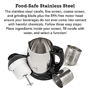 Tribest SB-130 Soyabella, Automatic Soy Milk and Nut Milk Maker Machine, Stainless Steel Large