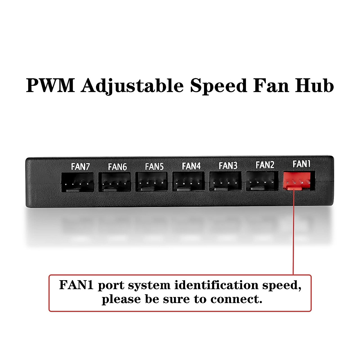 novonest 1-to-7 PWM ​4PIN SATA PWM Fan Hub/Splitter for CPU Cooler Case Cooling Fan 4-Pin & 3-Pin Fans Cooling,FH07