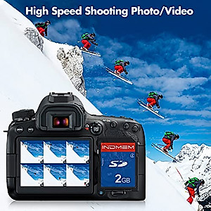 INDMEM 5 Pack SD Card 2GB Class 4 Flash Memory Card 2G SLC Stanard Secure Digital Cards